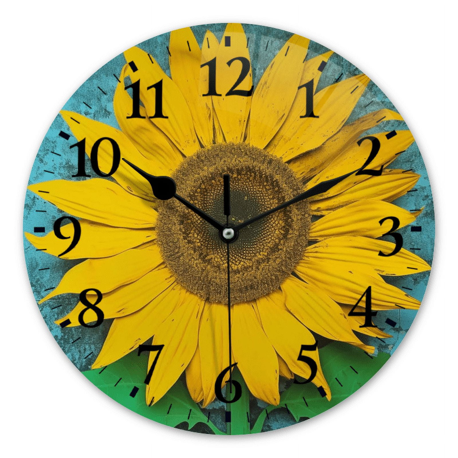 Analog Wall Clock Silent Non-Ticking Clocks Battery Operated Decor ...