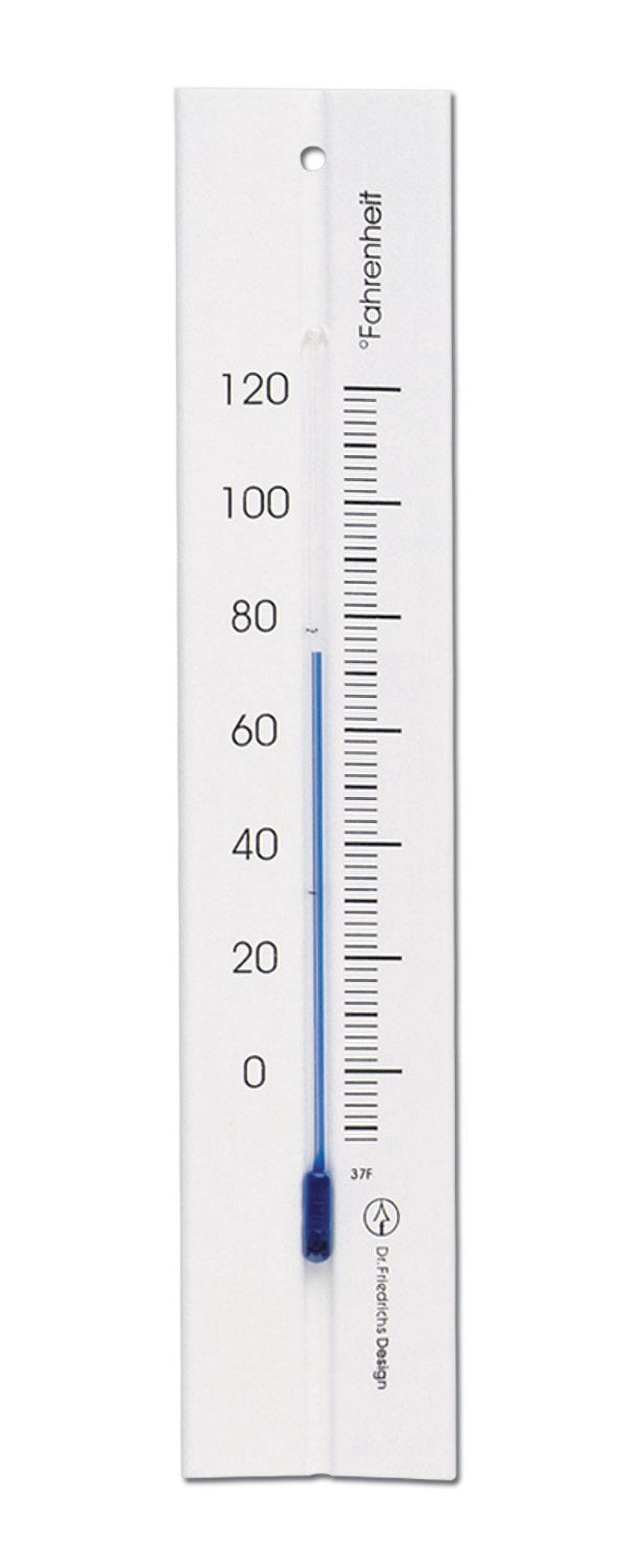 Analog Wall Thermometer Beechwood 7.8 inch Fahrenheit Temperature Scale ...