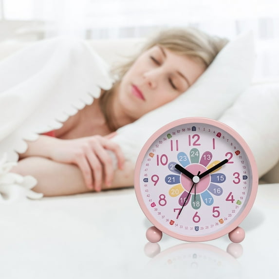 Analogue Educational Silent Alarm Clock,Colorful Dial Learning Clock ...