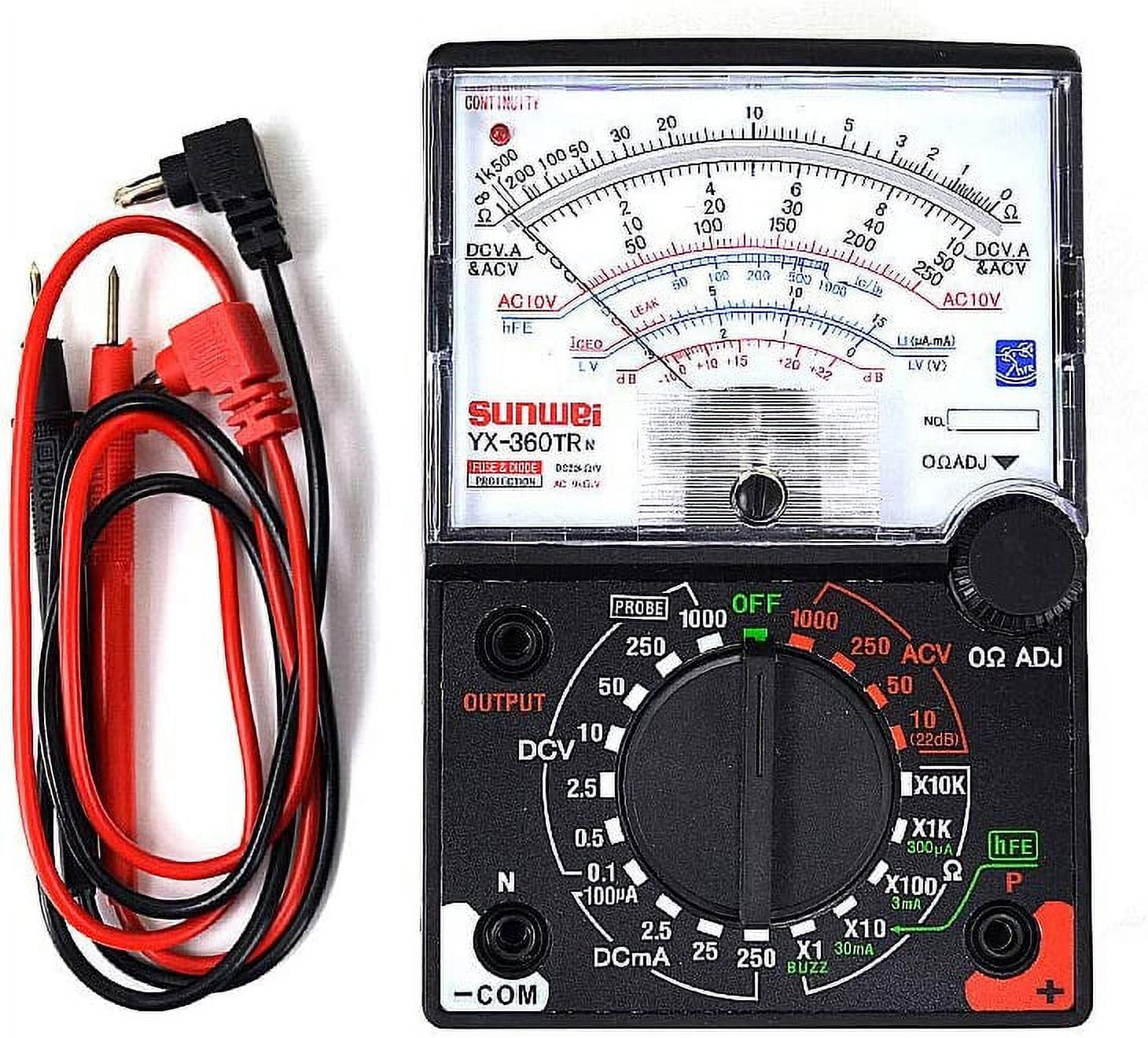 Analogue Meter Multimeter Multitester Amp Volt Ohm Voltage Tester Meter Diode Continuity Test