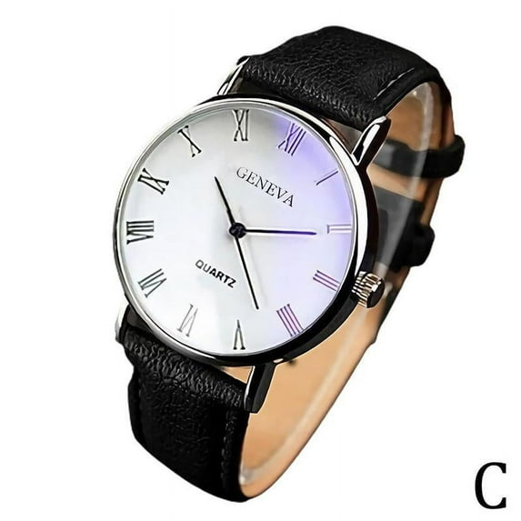 Analogue Quartz Men's Wrist Watch with Leather-Like PU Strap and Alloy ...
