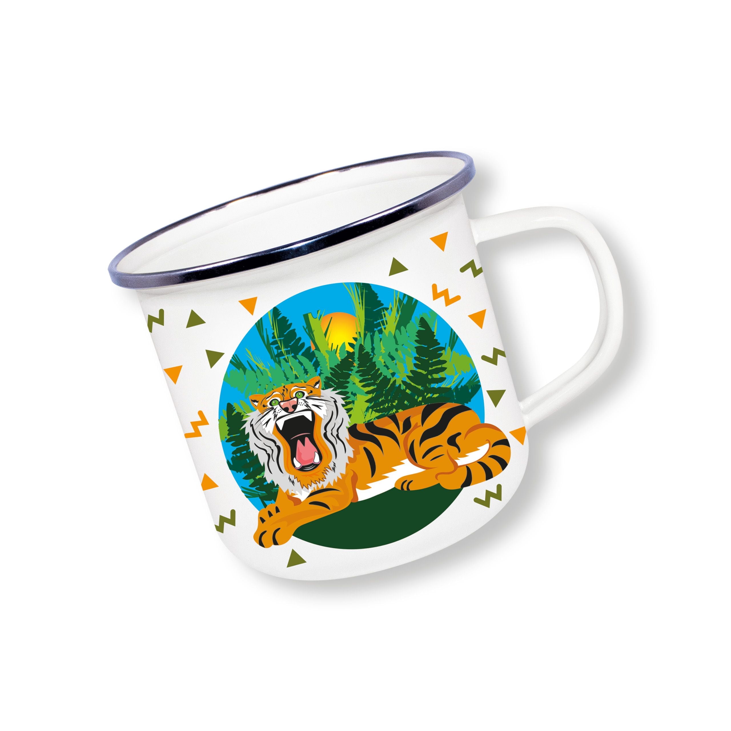 Enamelware Cute Collection - Tiger 12.5oz Reusable Mug for Hot & Cold ...