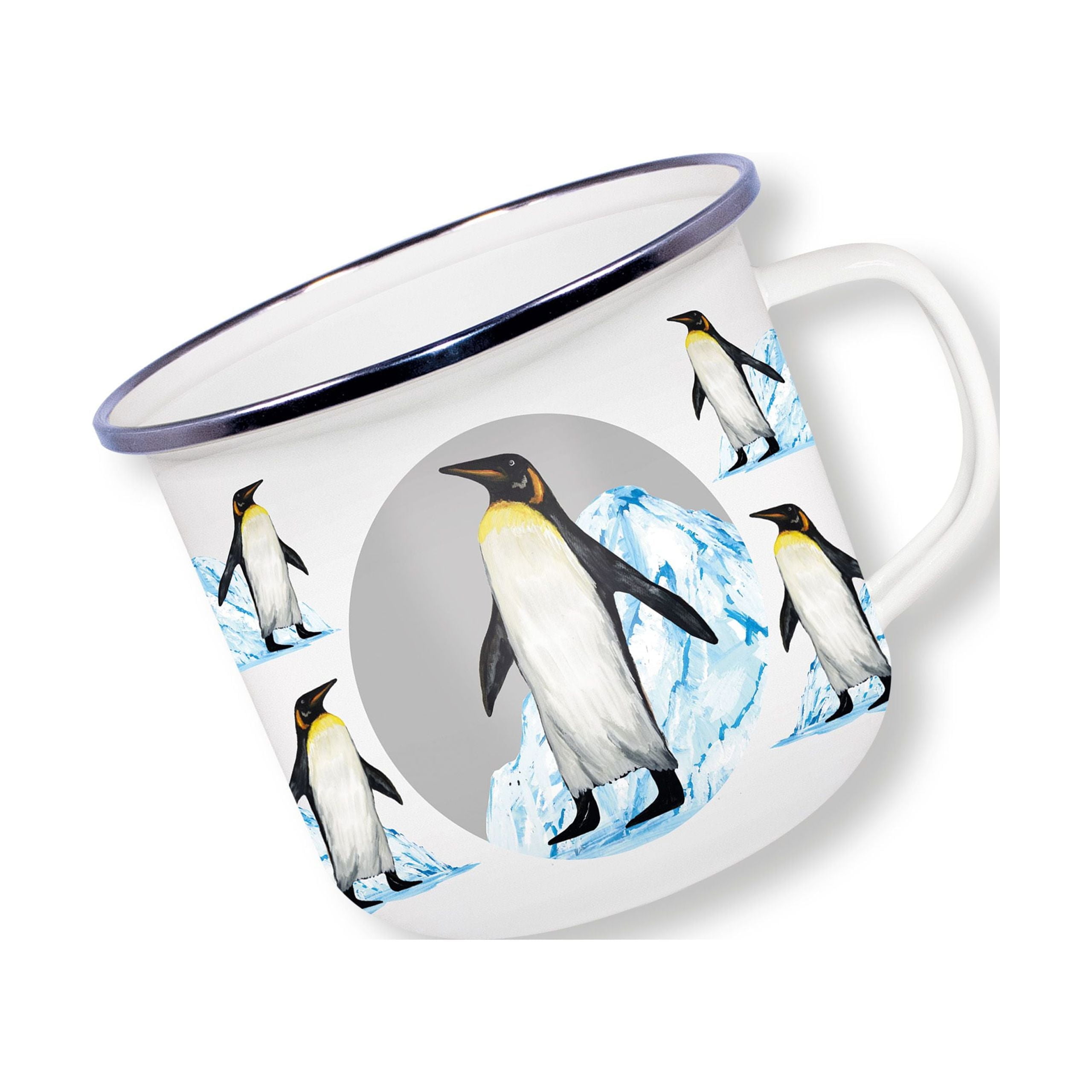 Anamelware Nature - Penguin Mug by Deluxebase. 16oz Enamel Camping Mug ...