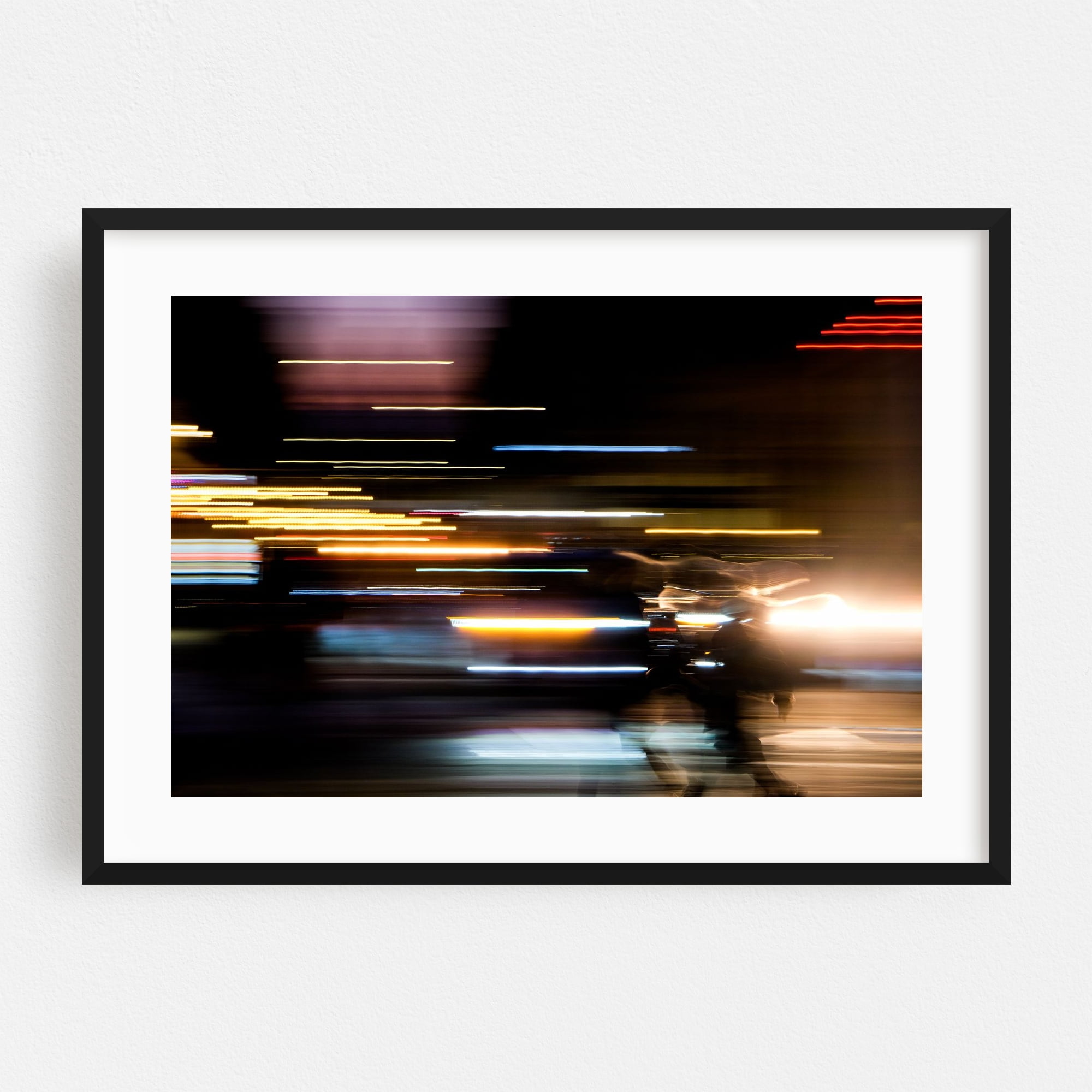 Anamorphic Light Streaks - Manhattan New York Photography Black Framed ...