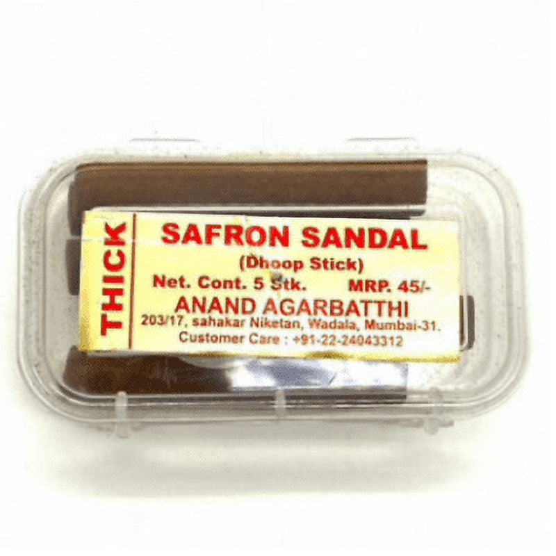 Anand Saffron Sandal Dhoop, Two Packs With 5 Thick Logs Each - Walmart.com