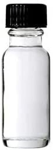 Ananda 144 Pcs, 15ml [1/2 oz] EMPTY CLEAR Boston Round Glass Bottle ...