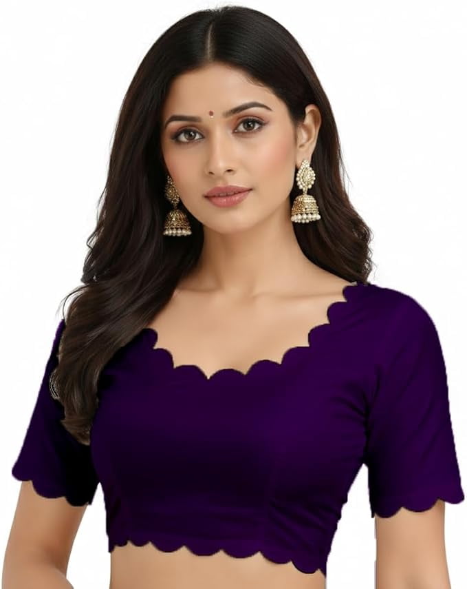 Ananya Fashion and Crafts Hub Women’s Black Dupion Silk Saree Blouse ...