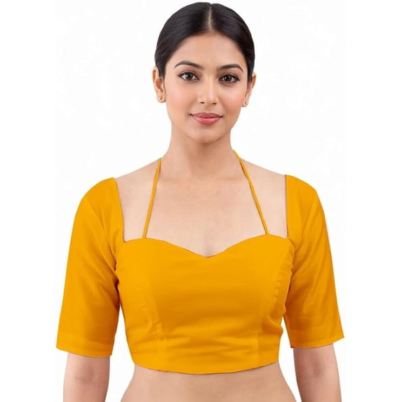 Ananya Fashion and Crafts Hub Women’s Sweetheart Neck Dupion Crop Top ...