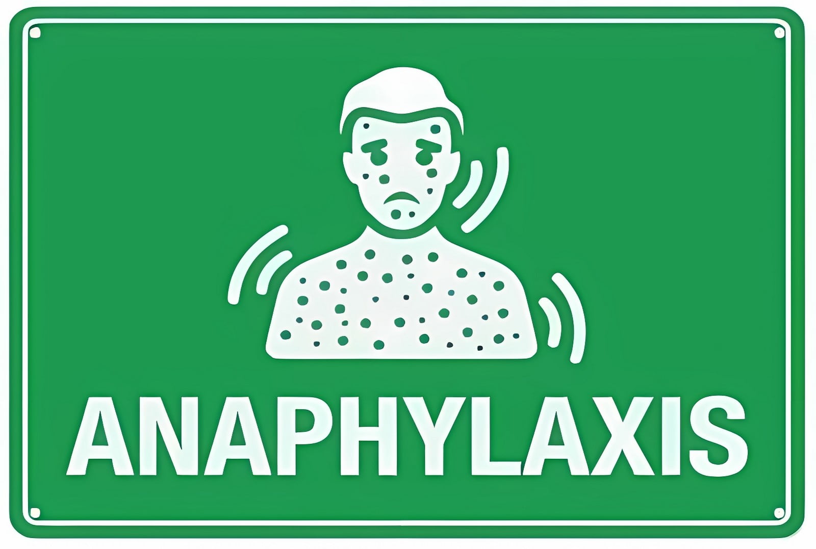 Anaphylaxis Aluminum Tin Warning Sign 12 x 8 Inches - Indoor Outdoor ...