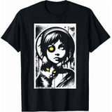 Anarchic Feline Crew Graphic Edgy Cat Lover Punk Unisex T-Shirt, Size S ...