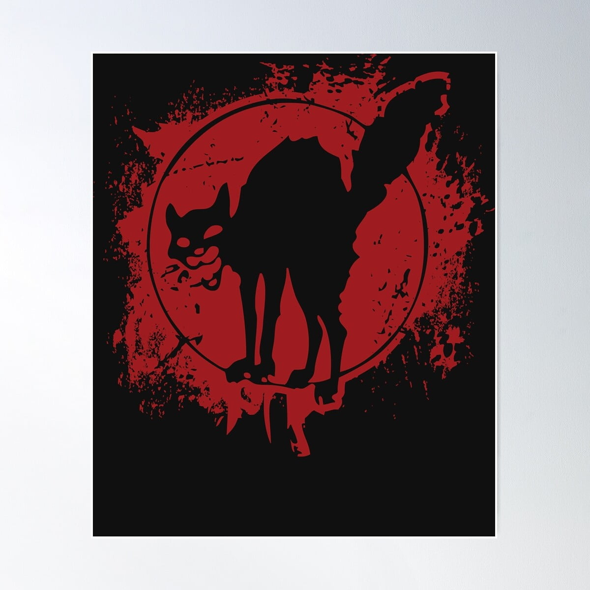Anarchist Black Cat Poster Wall Art, Modern Wall Decor For Living Room ...