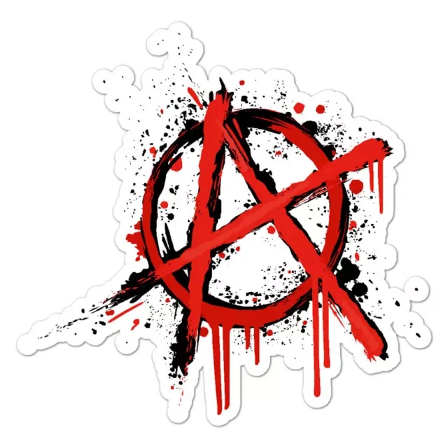Anarchy Paint Splatter Sticker Indoor Outdoor Phone Decal Water Bottle ...