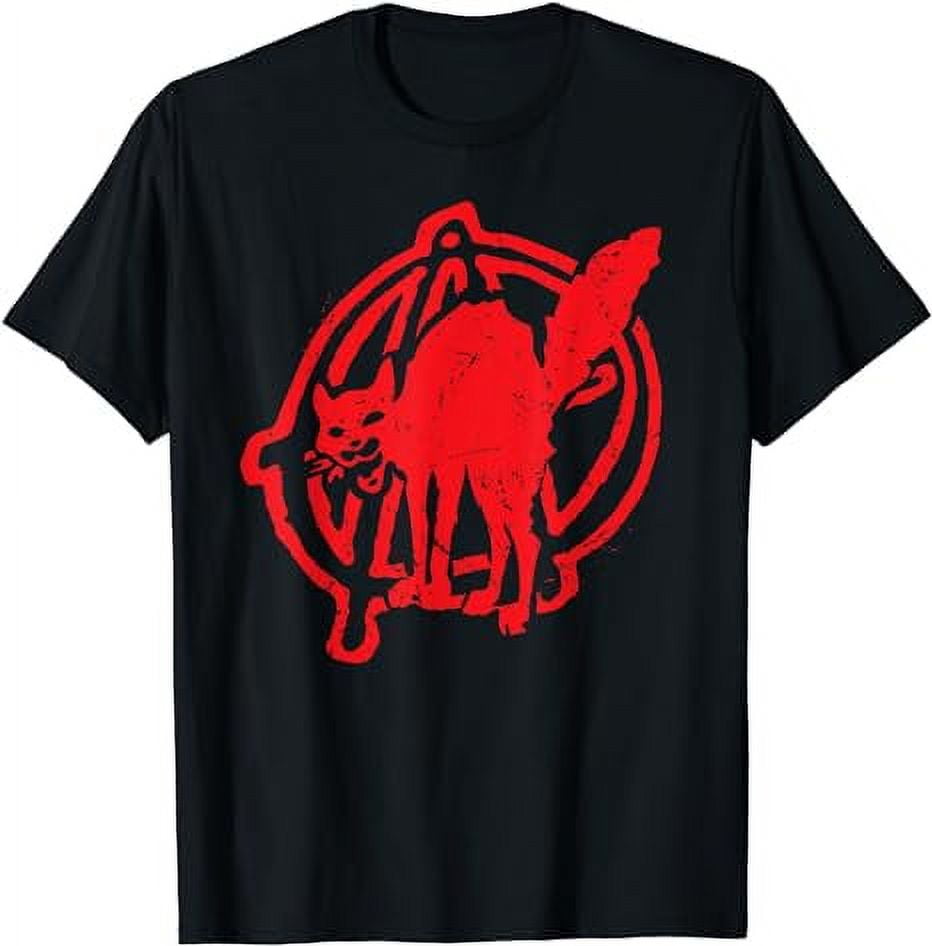 Anarchy Symbol Black Cat Revolution T-Shirt - Walmart.com