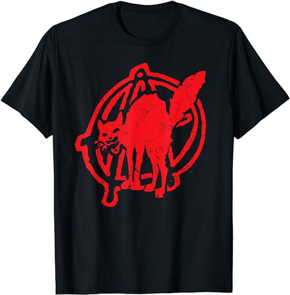 Anarchy Symbol Black Cat Revolution T-Shirt - Walmart.com