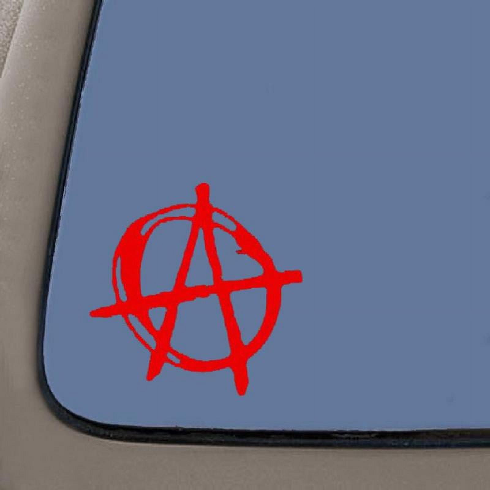 Anarchy Symbol Decal Sticker | 5.5-Inches | Red Vinyl Decal | Car Truck ...