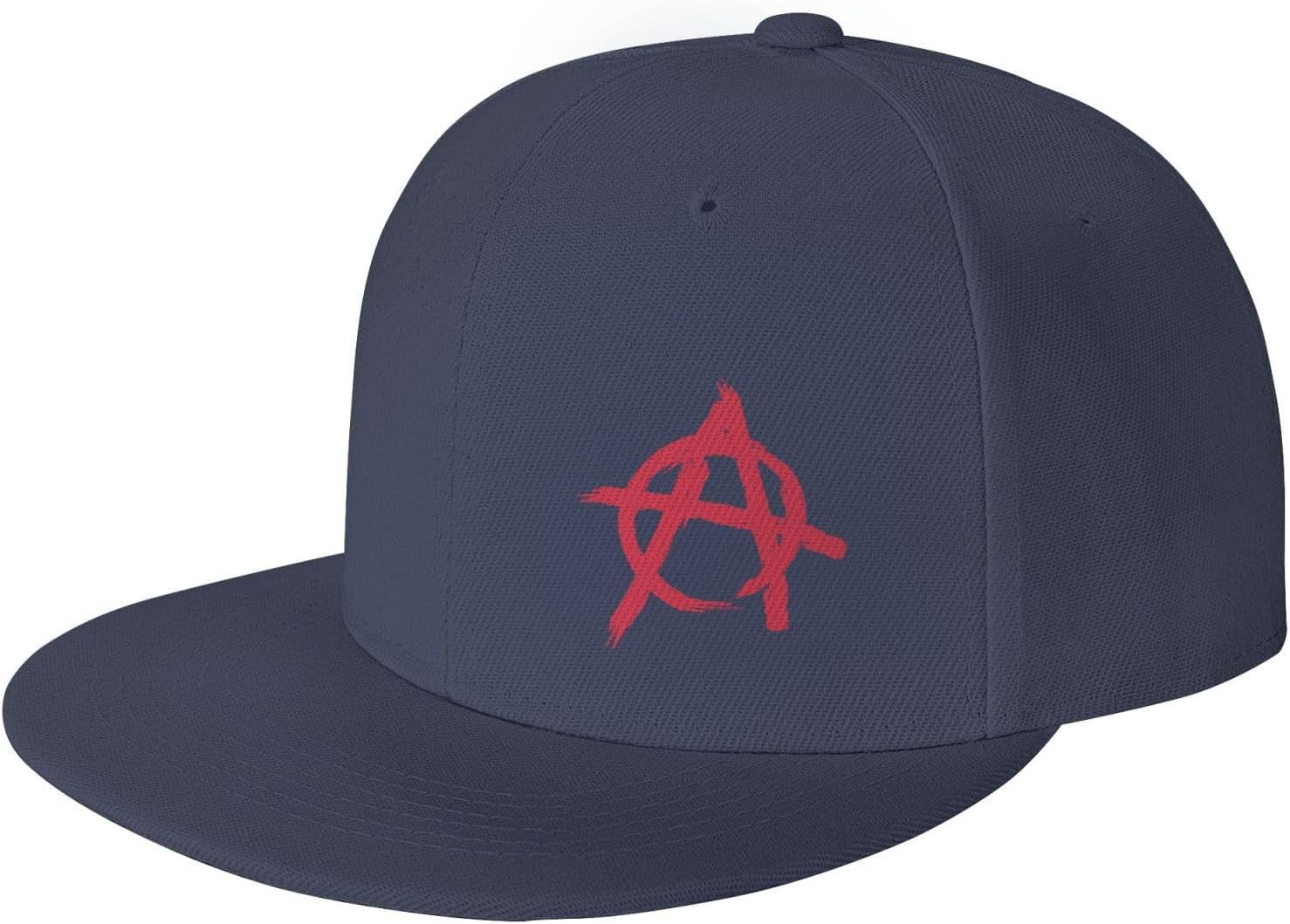 Anarchy Symbol Flat Brim Hat Classic Fashion Trucker Adjustable Brim ...