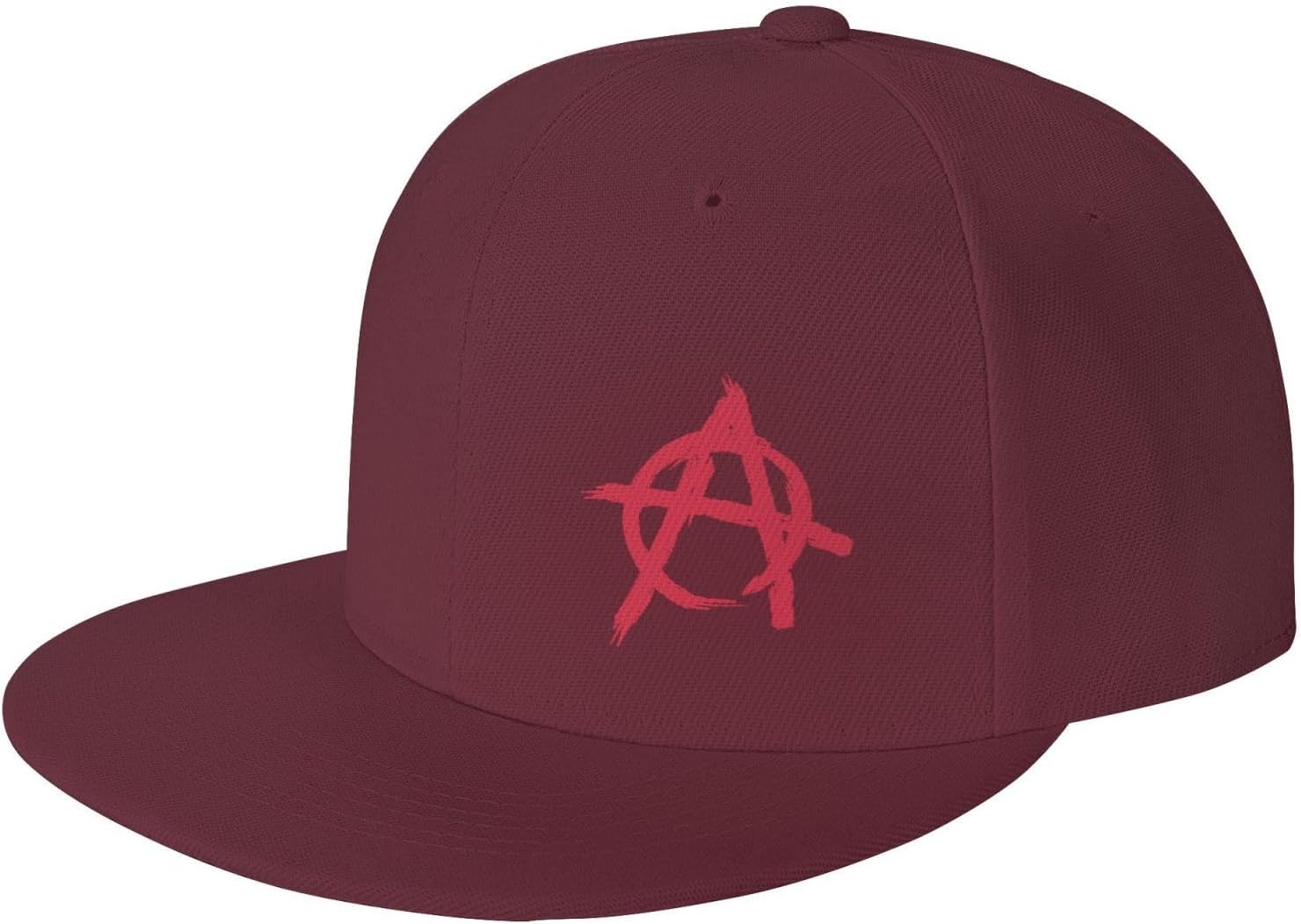 Anarchy Symbol Flat Brim Hat Classic Fashion Trucker Adjustable Brim ...