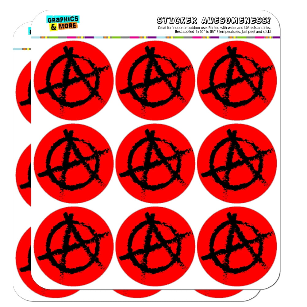 Anarchy Symbol Red Planner Calendar Scrapbooking Crafting Stickers ...