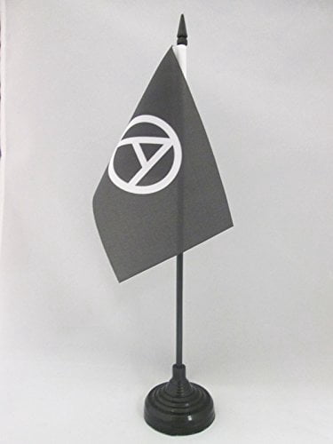 Anarchy Table Flag 4'' x 6'' plastic stick and base - Walmart.com