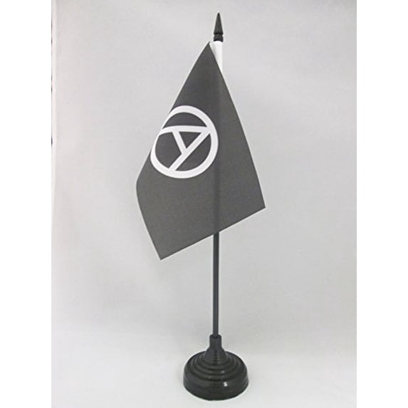 Anarchy Table Flag 4'' x 6'' plastic stick and base - Walmart.com
