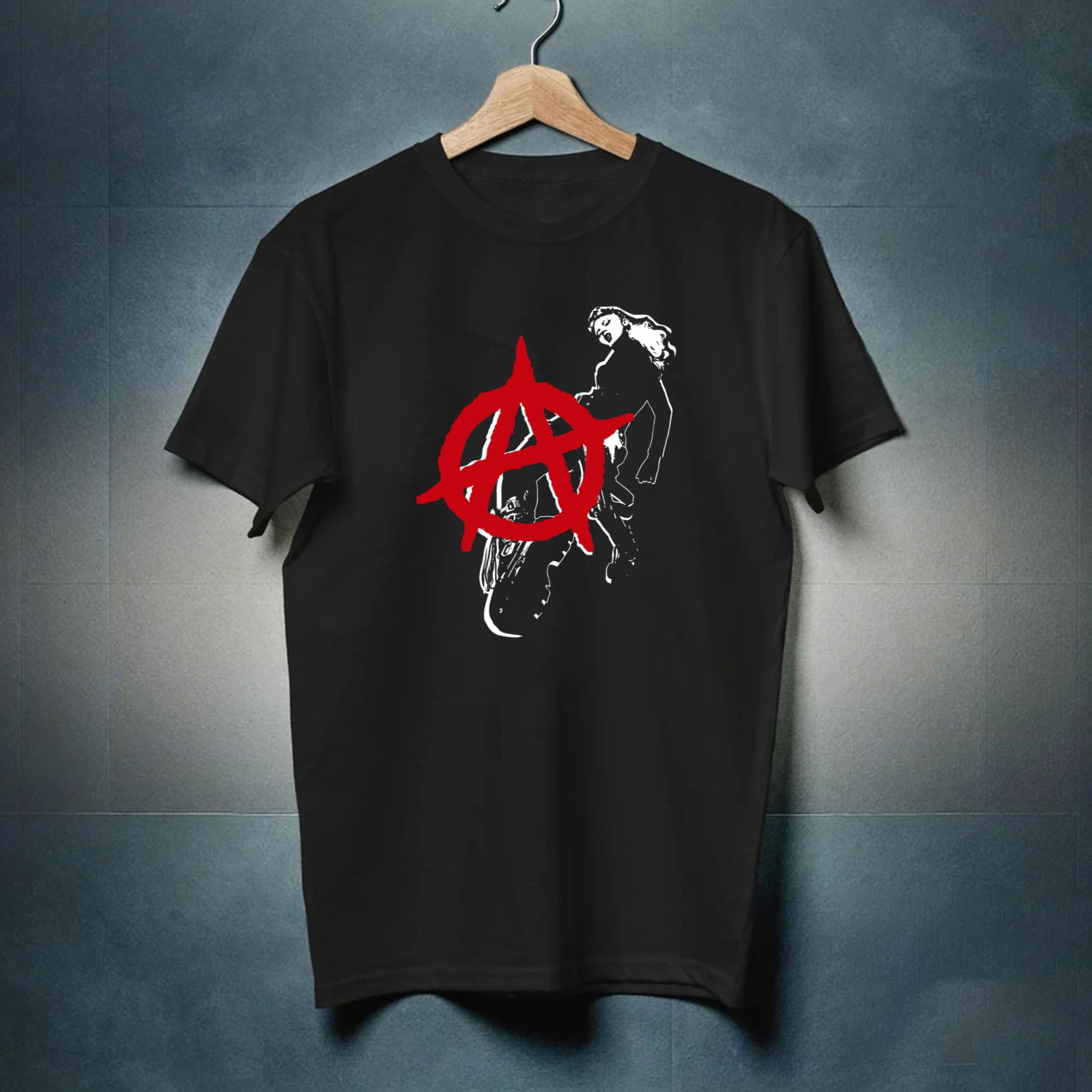 Anarchy white T-Shirt, graphic, y2k, fashion, streetwear, men, women, unisex, screen print ...