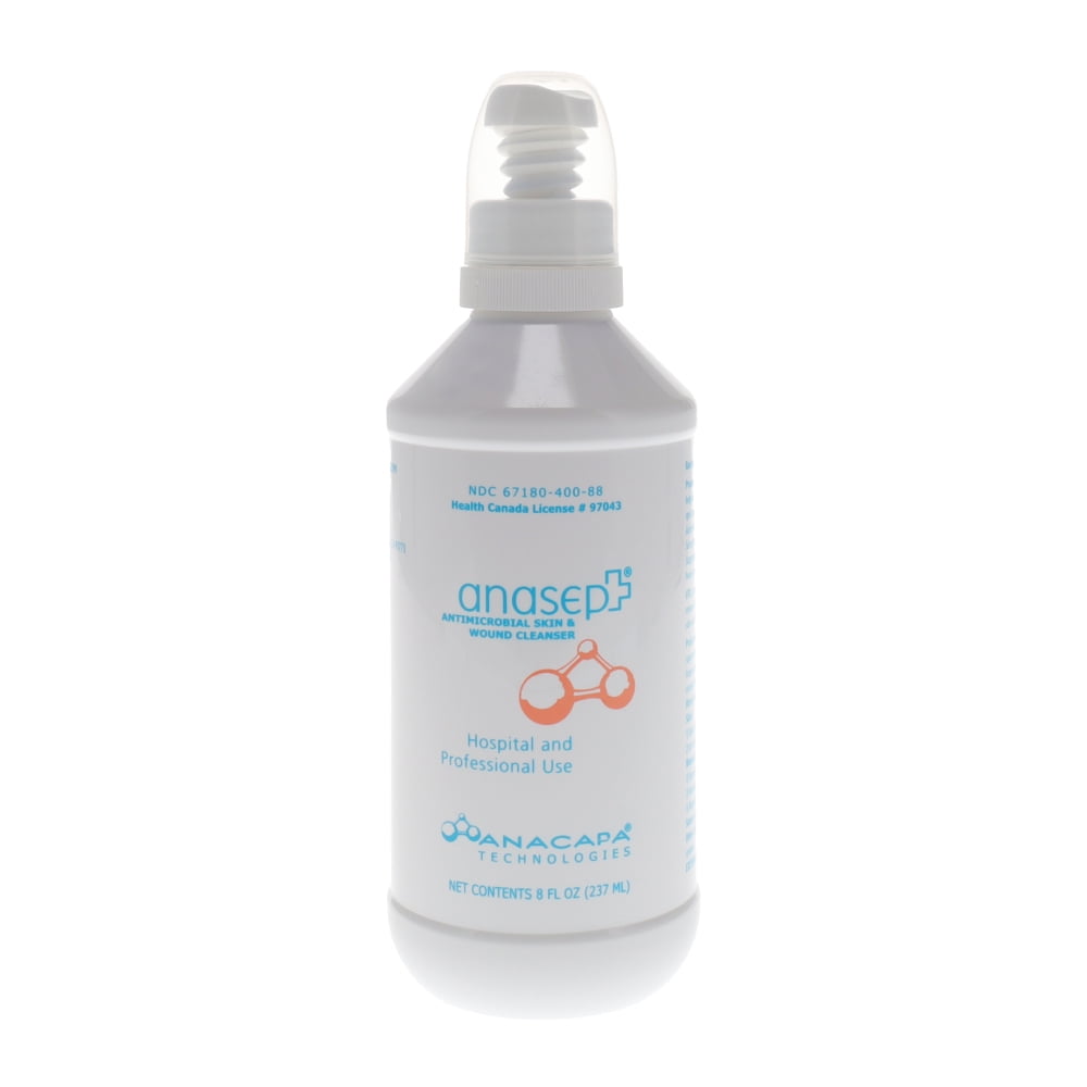 Anasept-Antimicrobial Skin and Wound Cleanser, 8 oz. Bottle with Finger ...