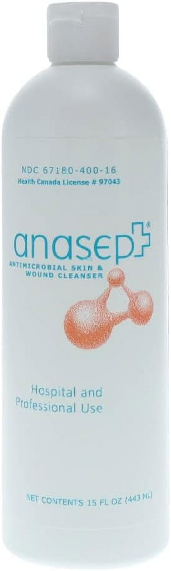 Anasept Antimicrobial Skin and Wound Cleanser, 15 oz Bottle with ...