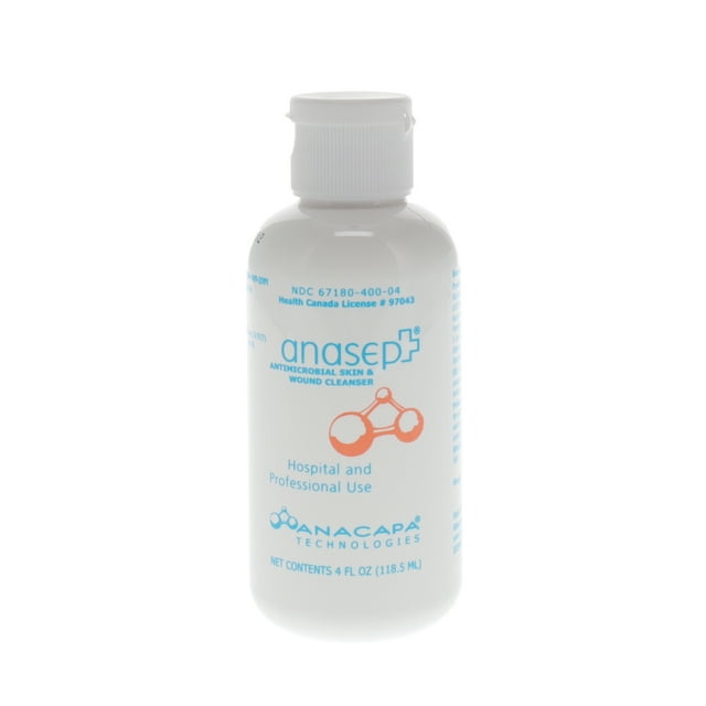 Anasept Antimicrobial Wound Cleanser, 4 oz Bottle with Dispensing Cap ...