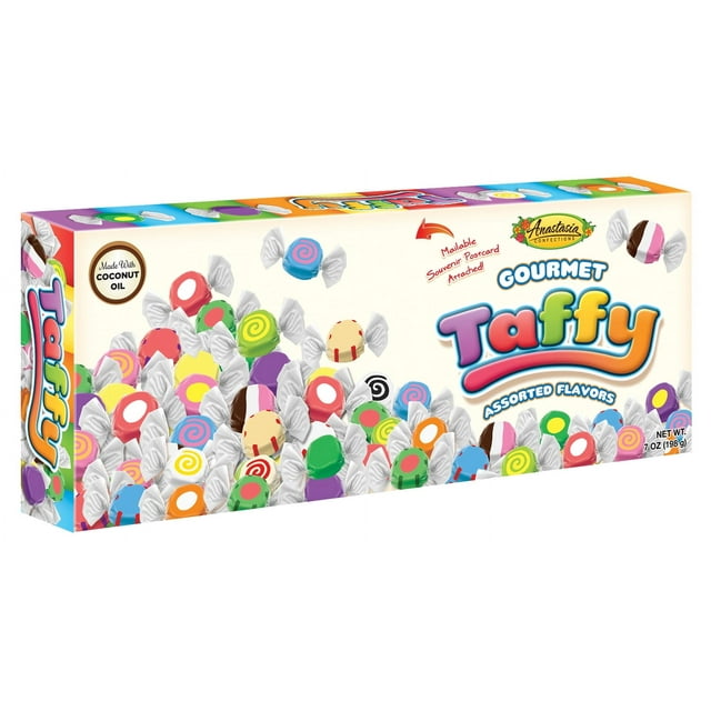 Anastasia Gourmet Taffy assorted flavors Piece Box, 7 oz - Walmart.com