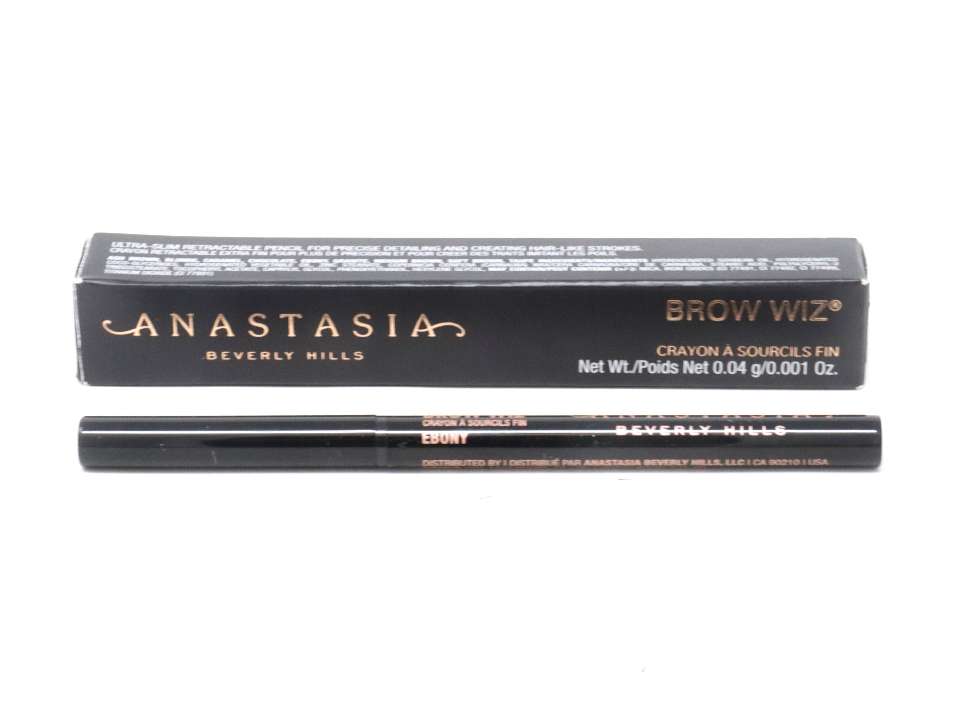 Anastasia Mini Brow Wiz Skinny Brow Pencil Ebony 0.001oz/0.04g New With ...