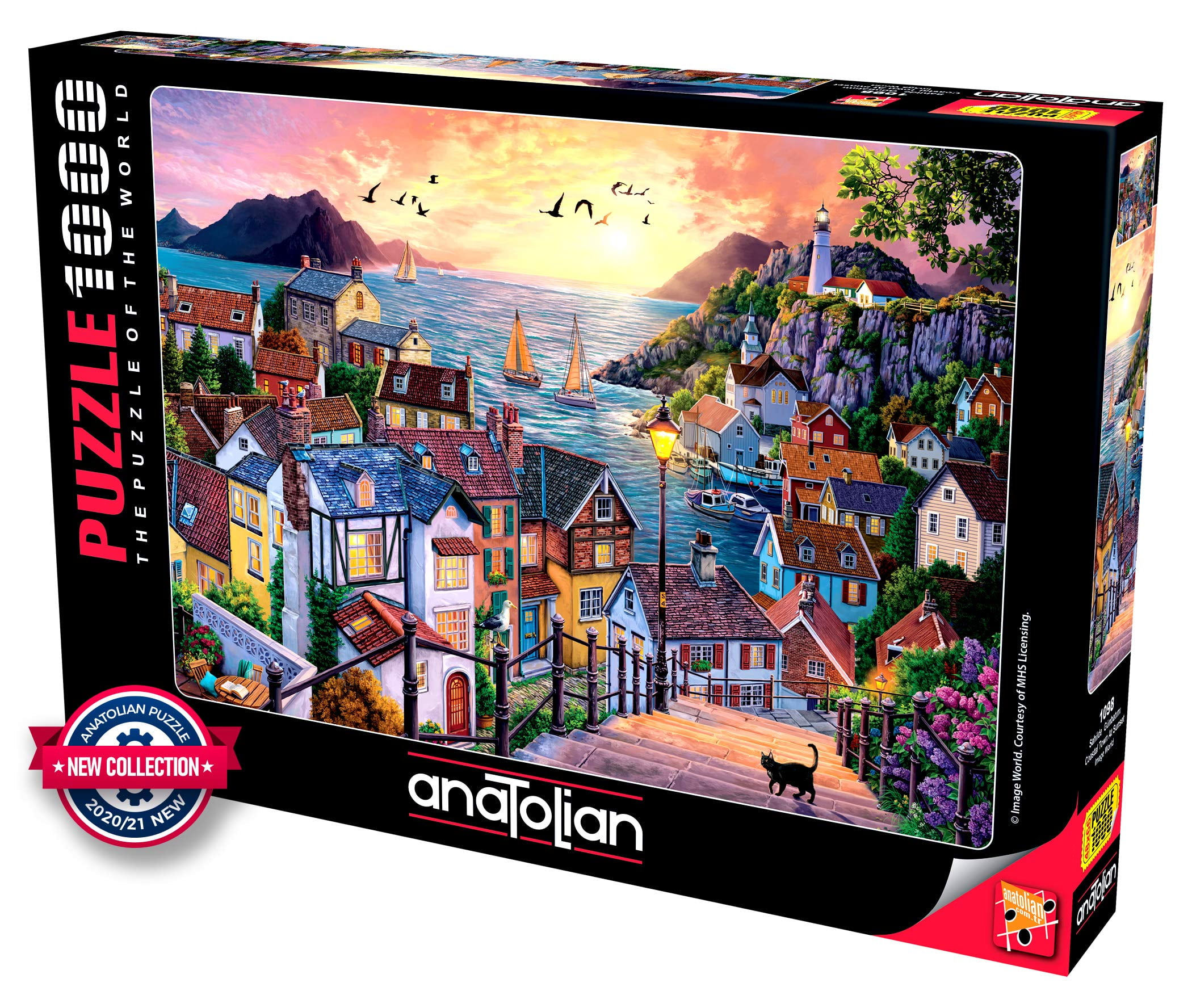 Anatolian Puzzle - Coastal Town at Sunset - 1000 Piece Jigsaw Puzzle ...