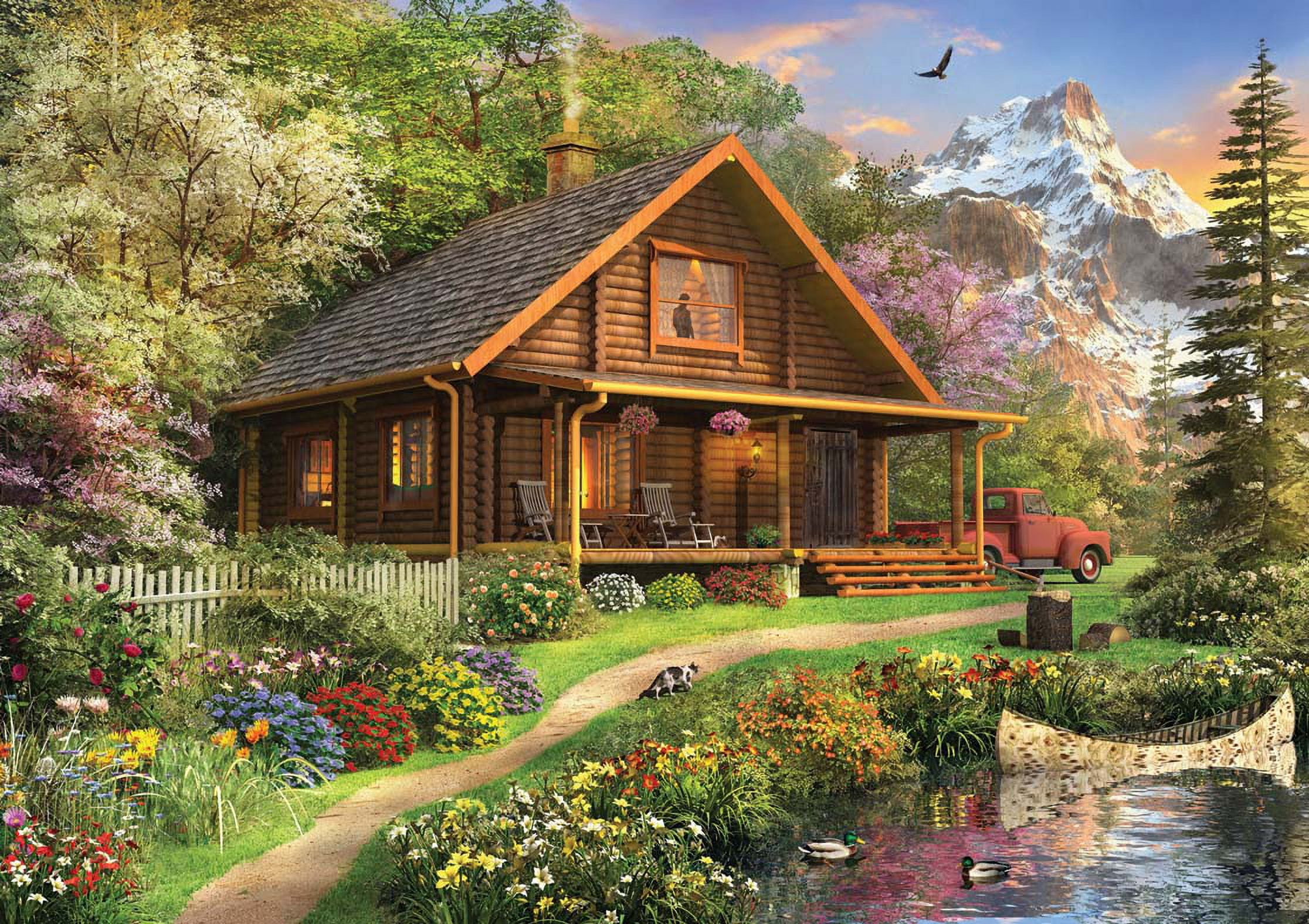 Log Cabin Home 1500 Piece Jigsaw Puzzle - Walmart.com