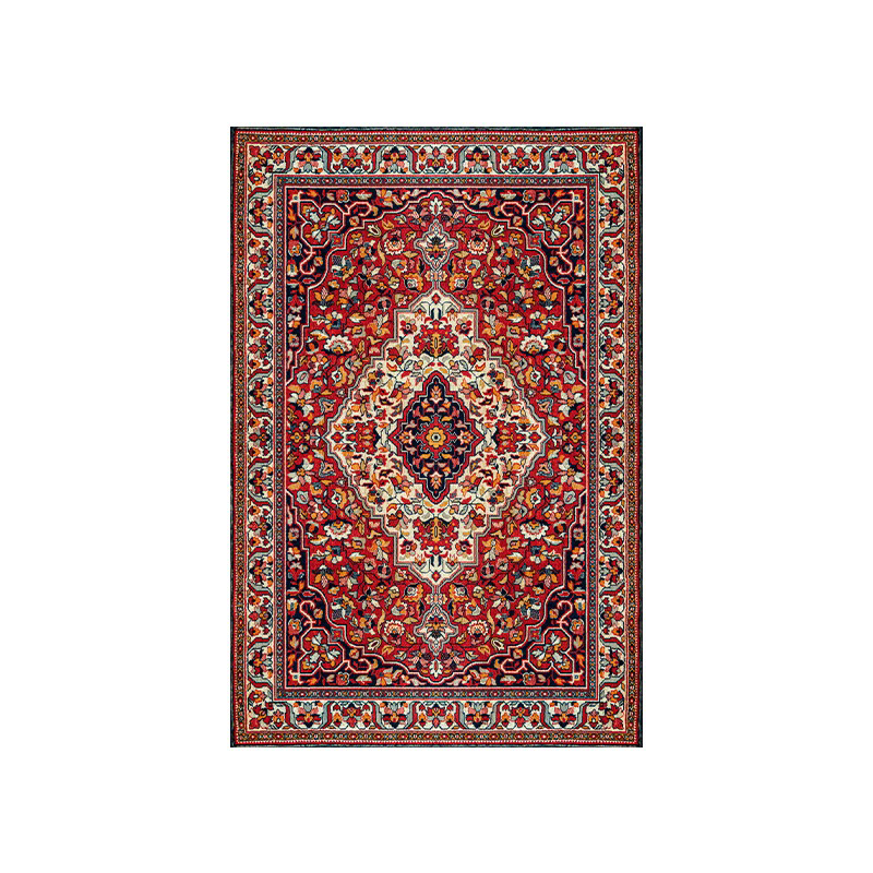 Anatolian Red Area Rug Ethnic Print Turkish Kilim Vintage Carpet ...