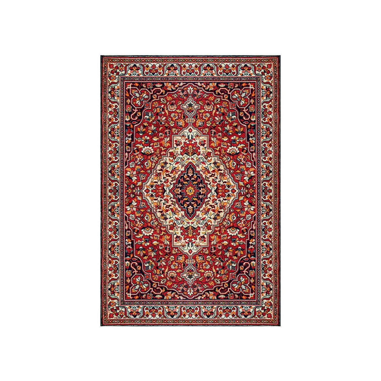 Anatolian Red Area Rug Ethnic Print Turkish Kilim Vintage Carpet ...