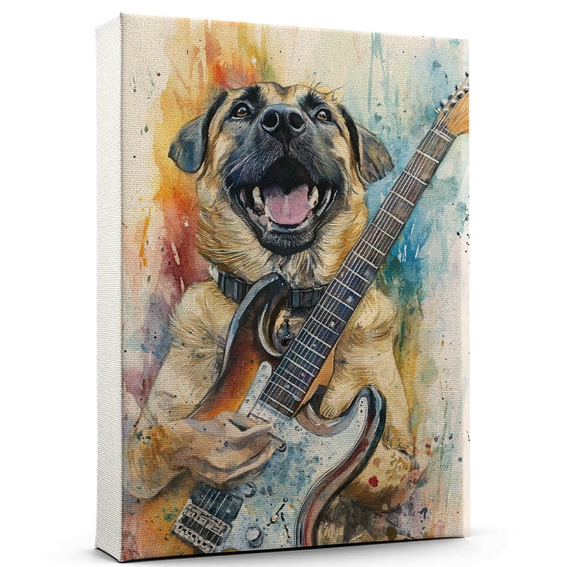Anatolian Shepherd Dog Electric Guitar Art Canvas Size 8x12 – Anatolian ...
