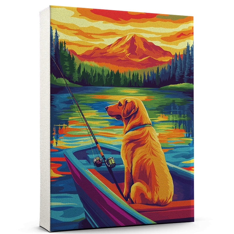 Anatolian Shepherd Dog Fishing Stretched Canvas Size 8x12 – Funny ...