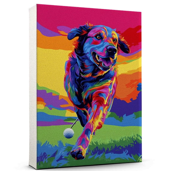 Anatolian Shepherd Dog Golf Art Stretched Canvas Size 8x12 – Anatolian ...
