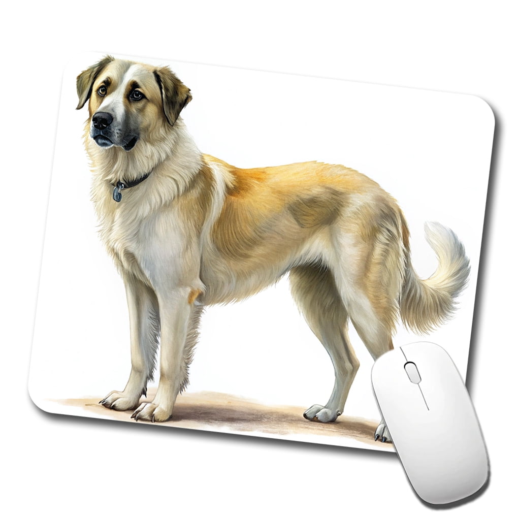 Anatolian Shepherd Dog Illustration Mouse Pad Low Profile Gaming Mat ...