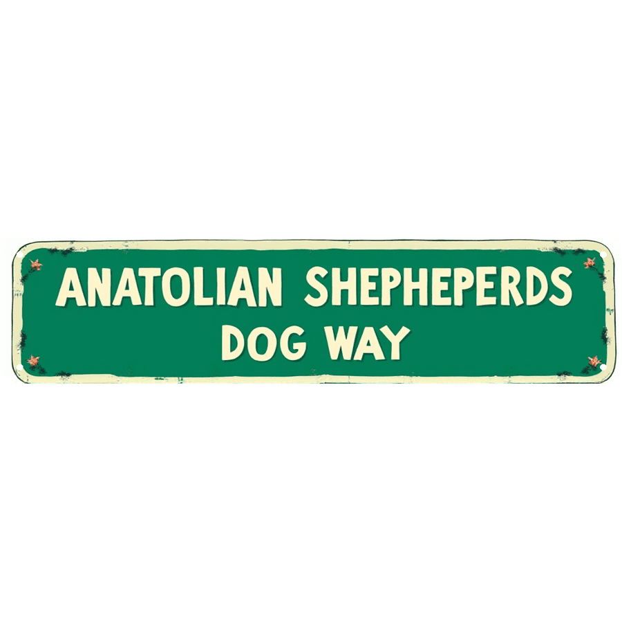 Anatolian Shepherd Dog Way Tin Sign - 16x4 Inch - Ideal for Pet Room ...