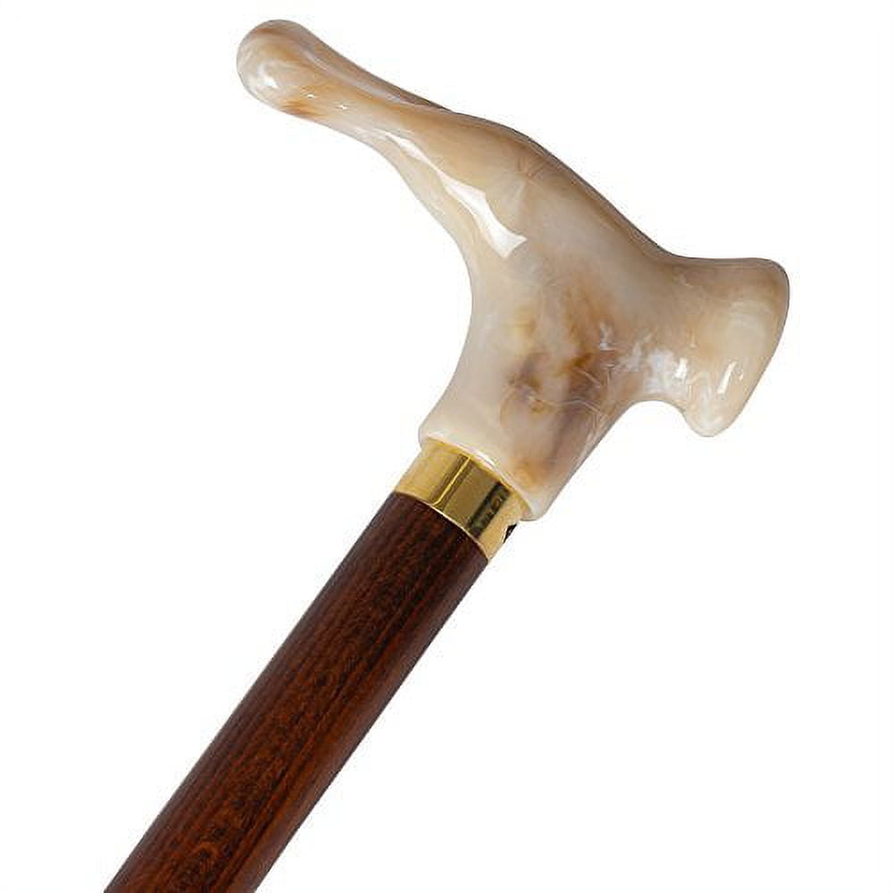 Anatomical Cane Cherry Shaft marble Acrylic Handle -Affordable Gift ...