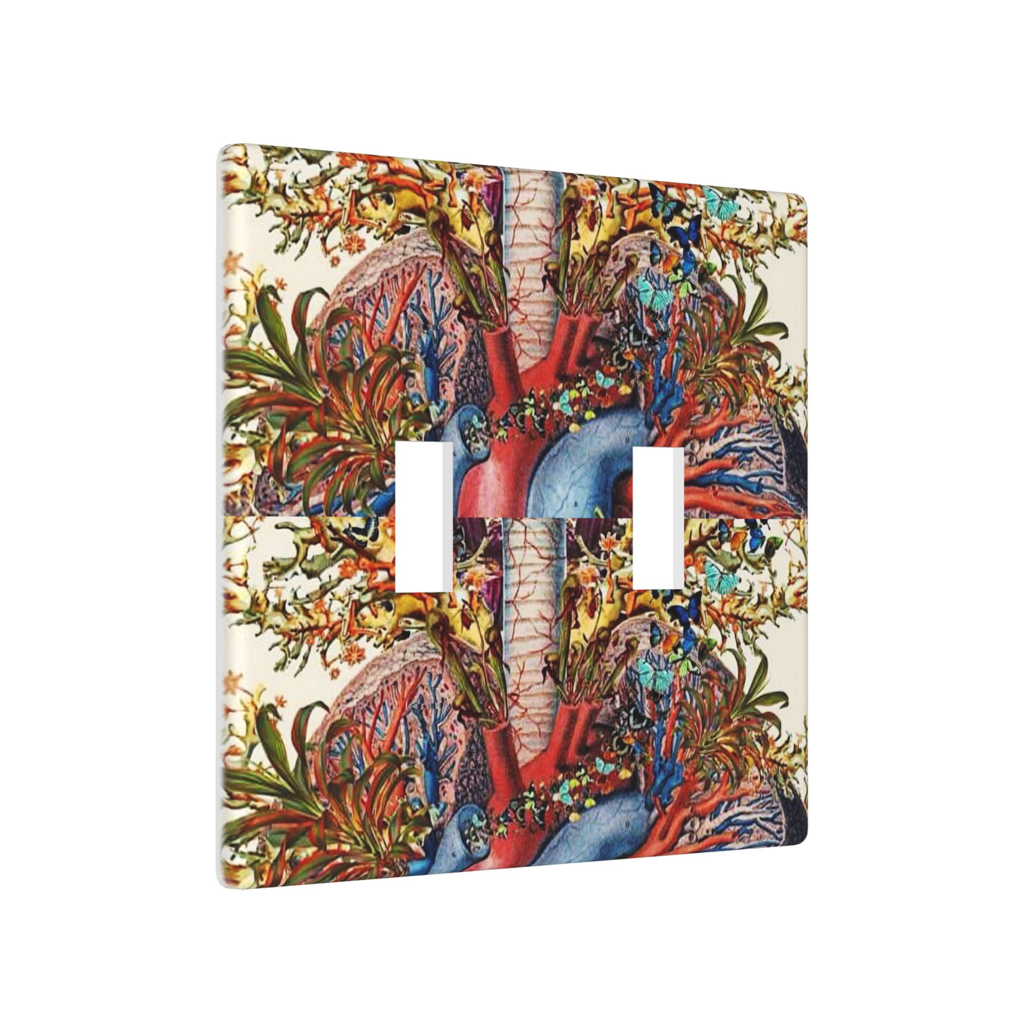 Anatomical Collages Double Toggle Light Switch Plate Decorative Wall ...