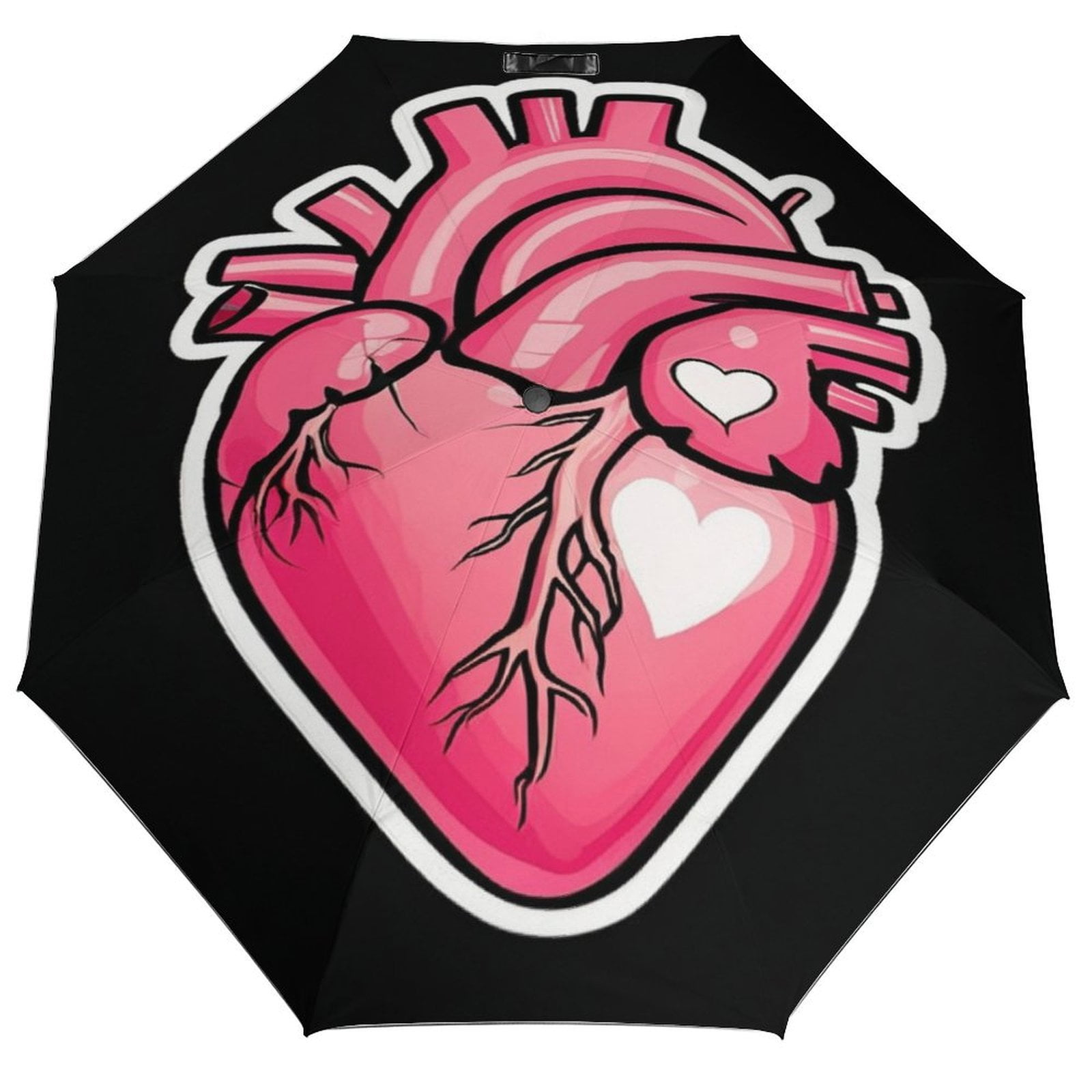 Anatomical Heart Art Rain Umbrella Sun Protection Sun Umbrella Parasol ...