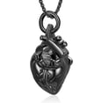 Anatomical Heart Cremation Jewelry Heart Urn Necklace for Ashes Human ...