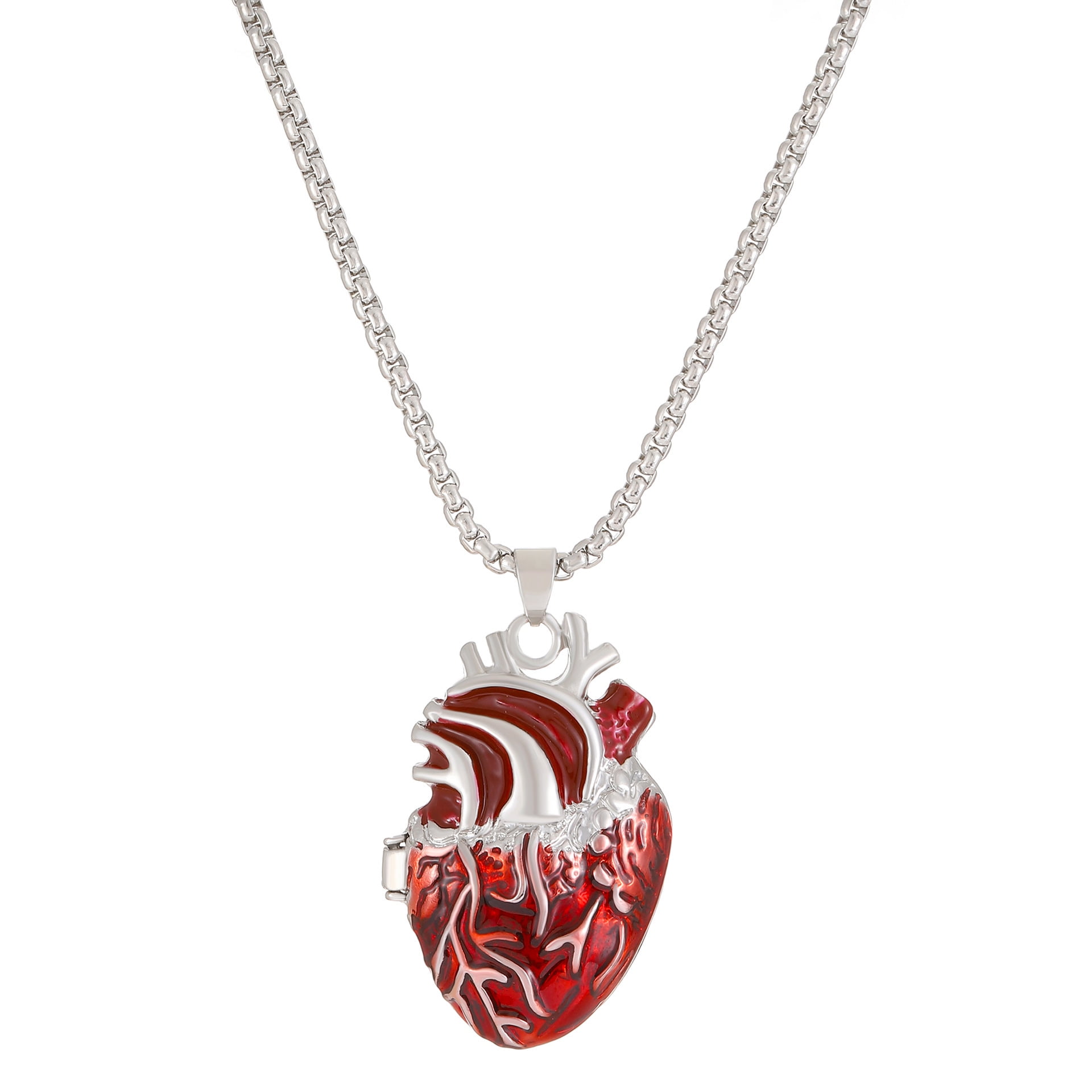 Anatomical Heart Necklace for Women Broken Heart Necklace Heart Anatomy ...