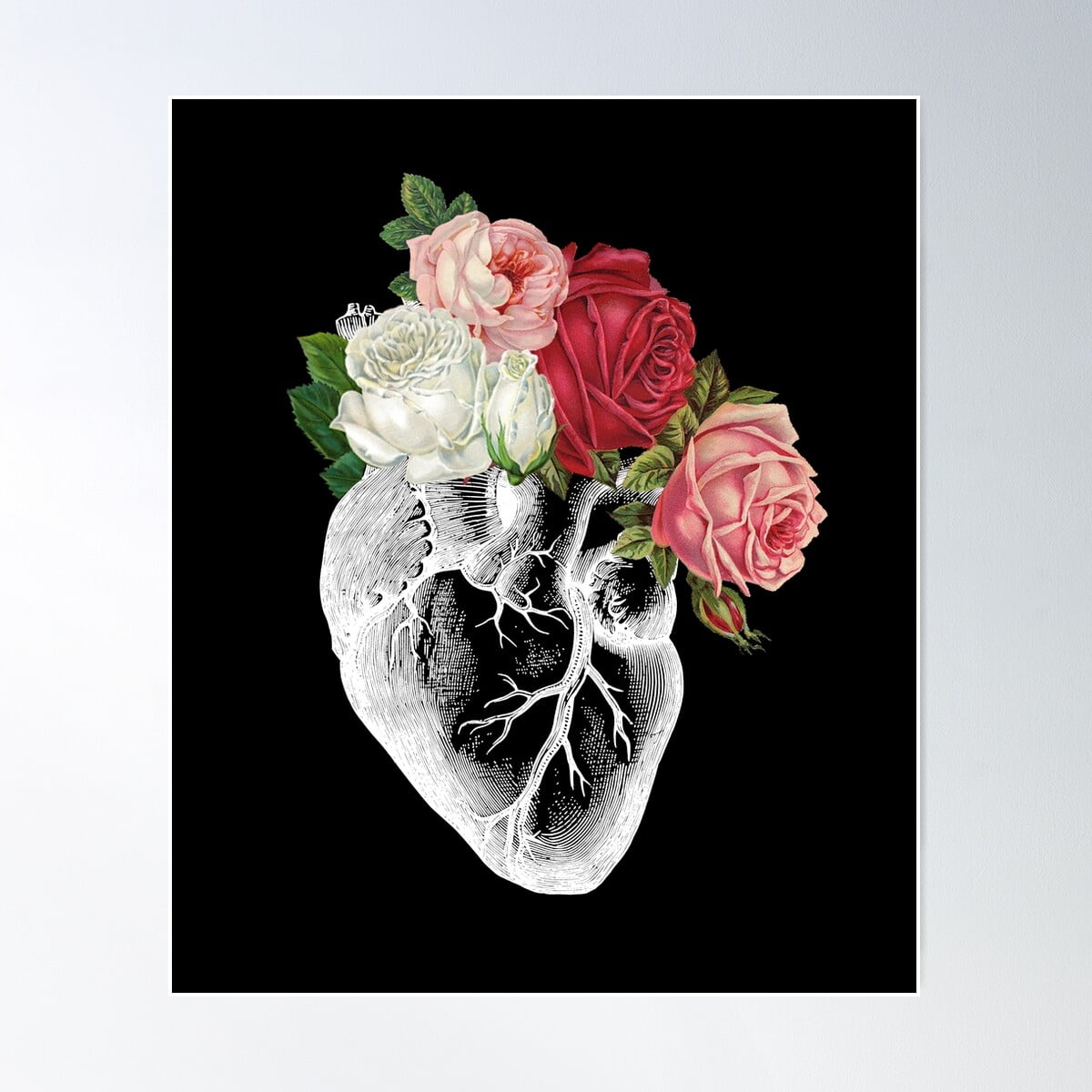Anatomical Heart Poster Wall Art Modern Wall Decor For Living Room ...