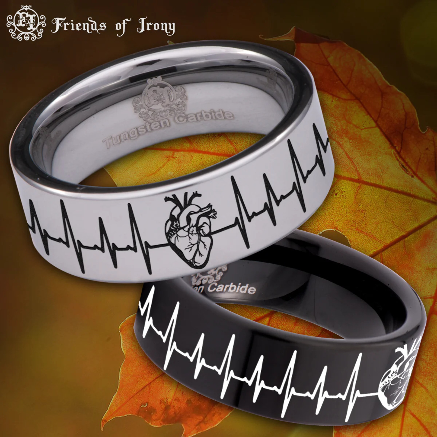 Anatomical Heart Tungsten Carbide Ring - Walmart.com