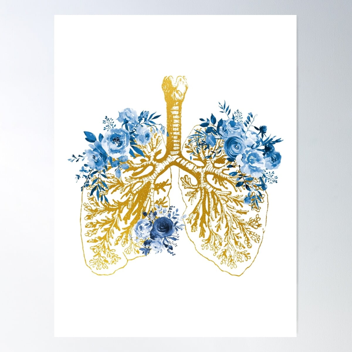 Anatomical Lungs Poster Wall Art, Modern Wall Decor For Living Room ...