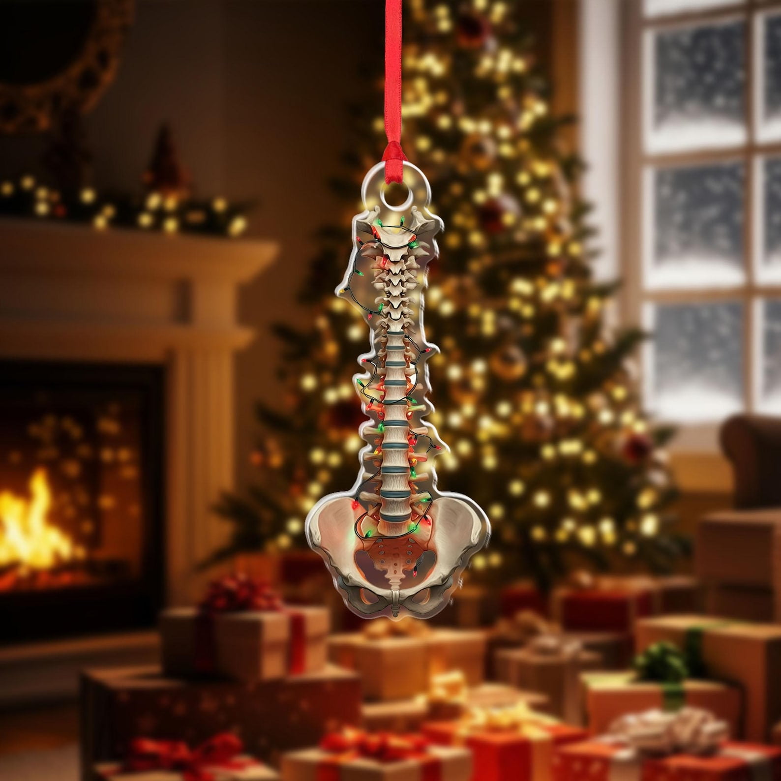 Anatomical Spine Christmas Ornament Vertebrae Pelvis Tree Decor ...