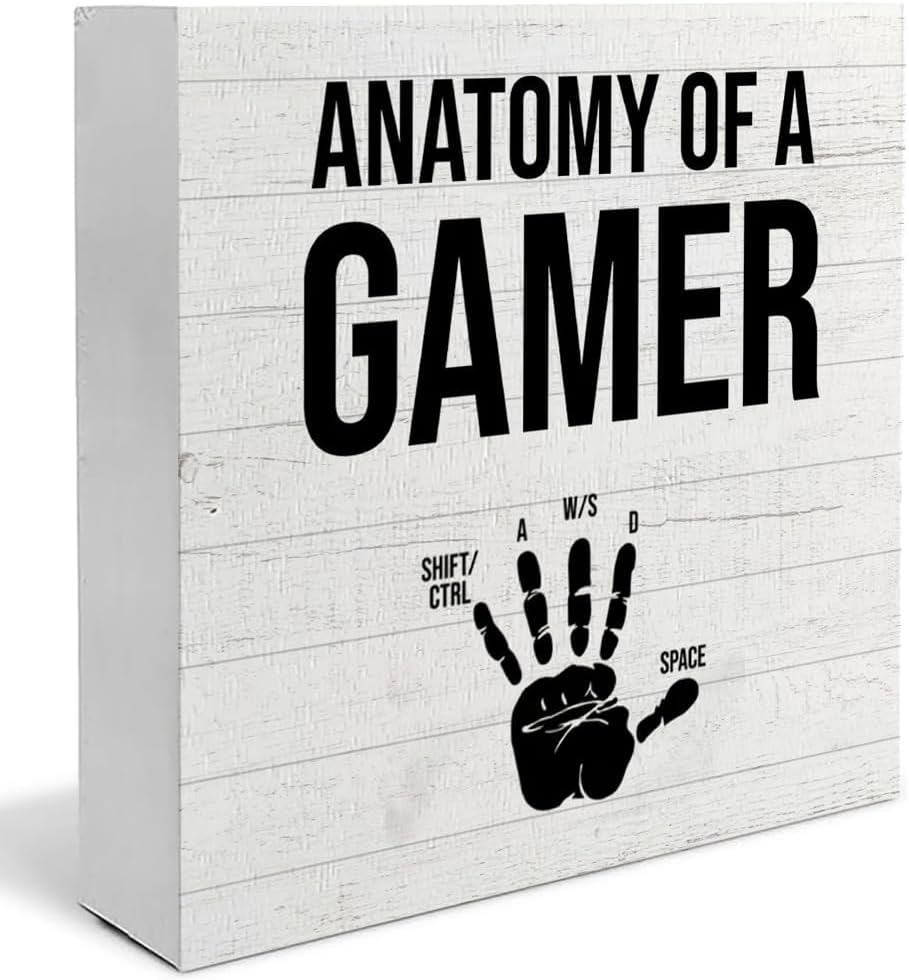 Anatomy of a Gamer Sign - Gamer Room Decor, Gamer Gifts for Men Teenage ...