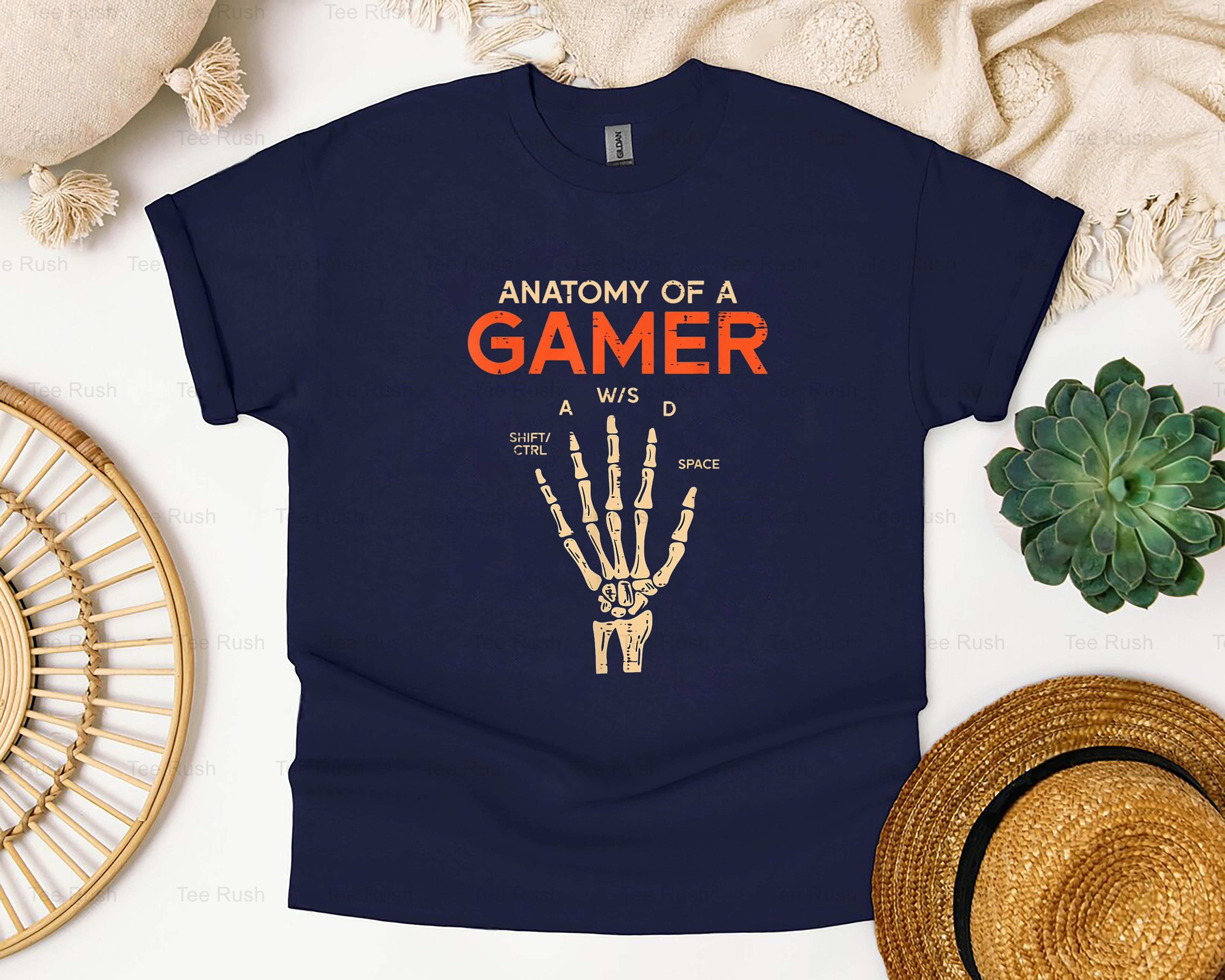 Anatomy Gamer Skeleton Hand Funny Gift Video Games, Player, Humor,T ...
